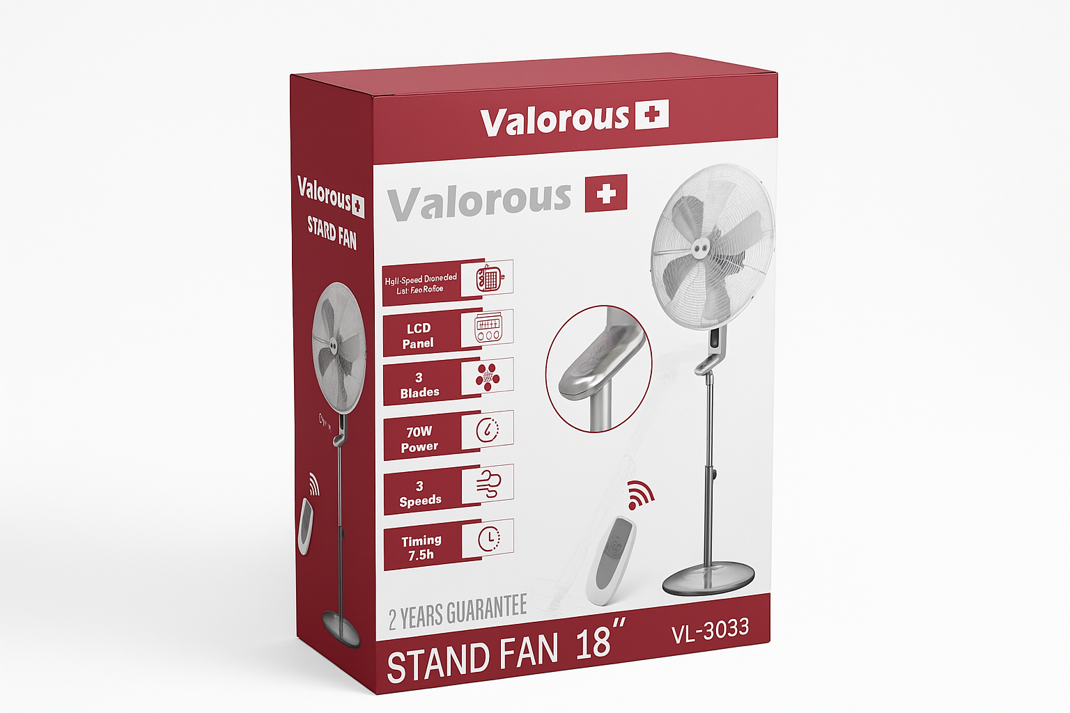 پنکه ایستاده ولروس مدل VL-3033 - Valorous